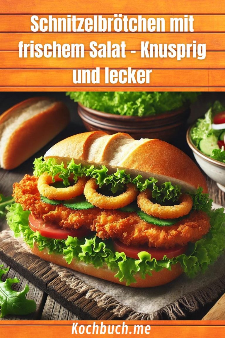 Schnitzelbrötchen mit frischem Salat – Knusprig und lecker » kochbuch.me